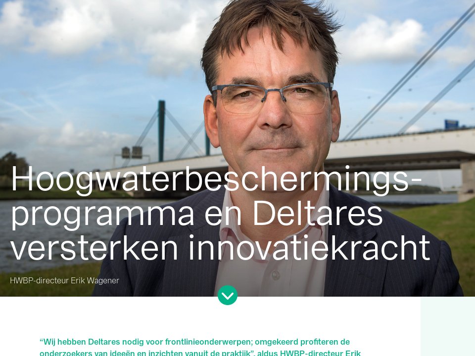 Hoogwaterbeschermingsprogramma en Deltares versterken samenwerking ...